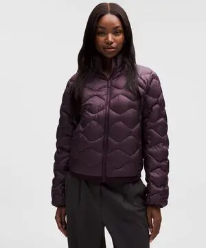 Lululemon Featherweight 900-down-fill Quilted Jacket - Black Plum