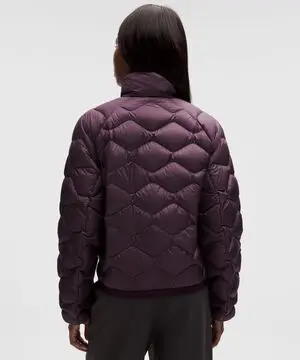 Lululemon Featherweight 900-down-fill Quilted Jacket - Black Plum