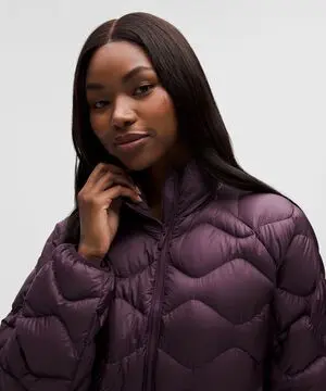 Lululemon Featherweight 900-down-fill Quilted Jacket - Black Plum