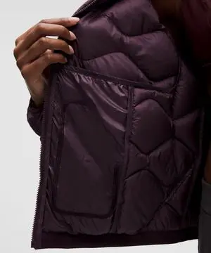Lululemon Featherweight 900-down-fill Quilted Jacket - Black Plum