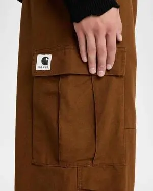 SACAI X CARHARTT WIP Duck Denim Cargo Pants - D/beige