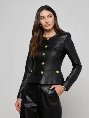 L'Agence Mariella Leather Jacket