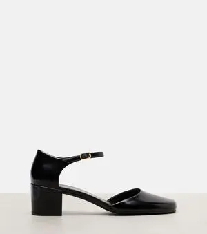 THE ROW Penelope Leather Pumps - Black