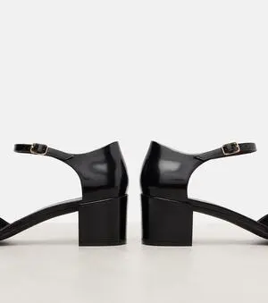 THE ROW Penelope Leather Pumps - Black