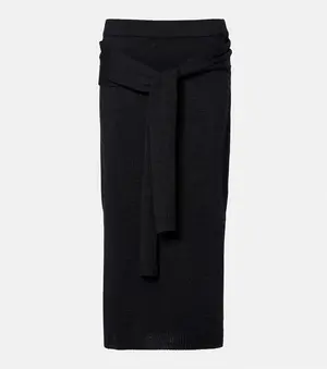 LEMAIRE Wool-blend Midi Skirt - Grey
