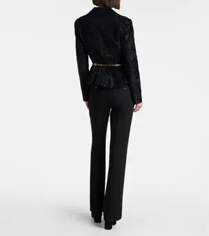 Etro High-rise Wool Flared Pants