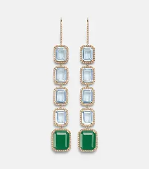Shay Jewelry Tier Portrait Drop Earrings - Gold