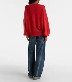Khaite Margaux Cashmere Sweater - Red