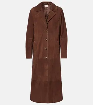 Rixo Astraea Suede Coat - Brown