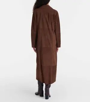 Rixo Astraea Suede Coat - Brown