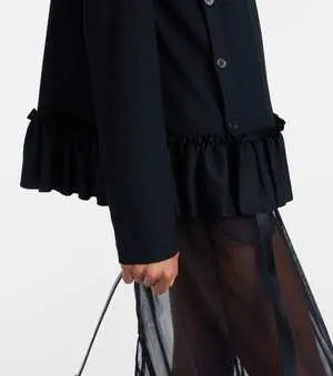 Noir Kei Ninomiya Ruffled Wool Top
