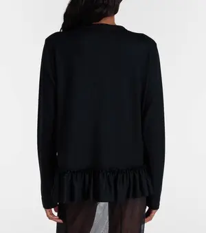 Noir Kei Ninomiya Ruffled Wool Top