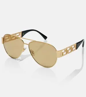 Versace Greca Aviator Sunglasses