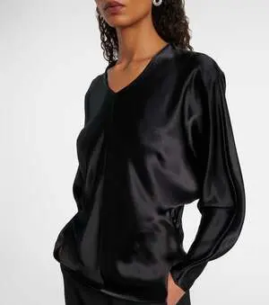FFORME Gemma Satin Top - Black