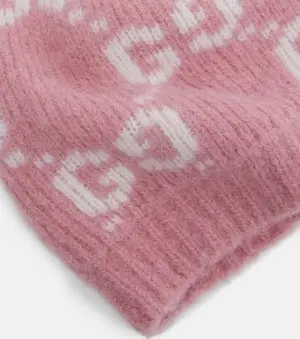 Gucci Gg Alpaca-blend Beanie - Pink
