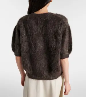 LISA YANG Juniper Argyle Knitted Cashmere Top - Brown