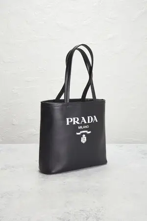 Prada Vitello Logo Tote Bag