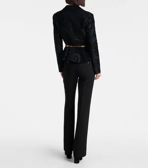 Etro High-rise Flared Wool Pants