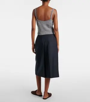 Prada Argyle Cashmere Crop Top