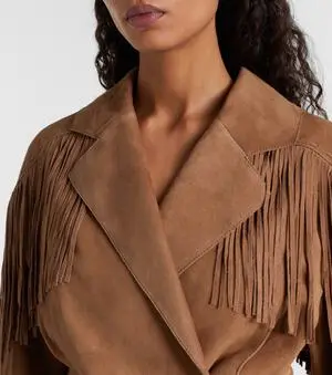 Rixo Darragh Suede Jacket - Beige