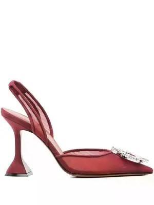 Amina Muaddi 95mm Begum Embellished Slingback Pumps