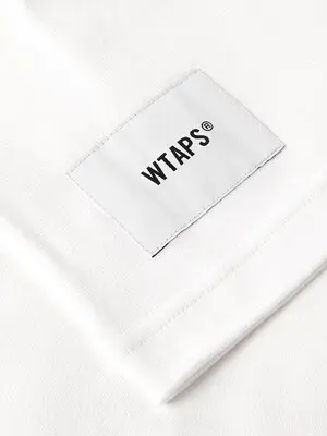 WTAPS Logo-appliquéd Cotton-jersey T-shirt - White