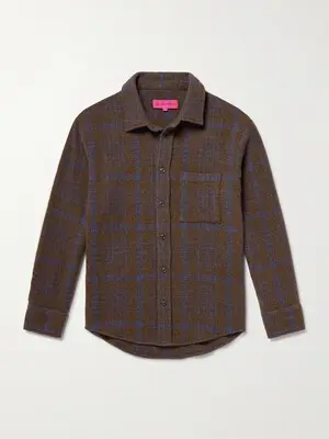 THE ELDER STATESMAN Checked Cashmere Overshirt
