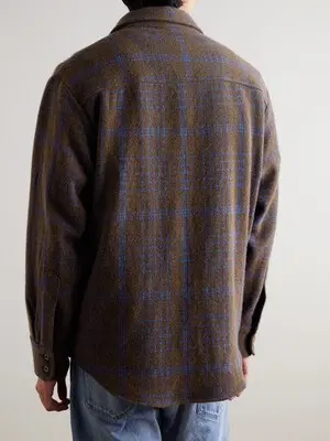 THE ELDER STATESMAN Checked Cashmere Overshirt