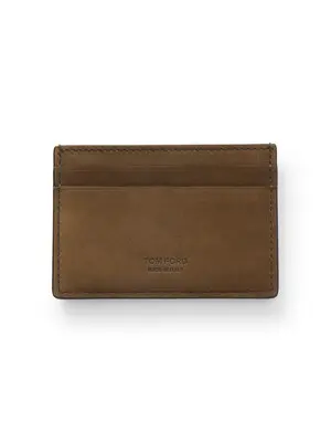 TOM FORD Logo-debossed Nubuck Cardholder