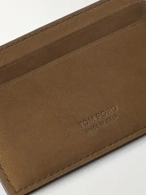 TOM FORD Logo-debossed Nubuck Cardholder