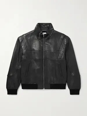 Saint Laurent Teddy Panelled Leather Blouson Jacket