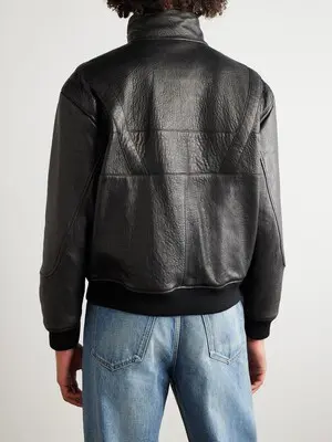 Saint Laurent Teddy Panelled Leather Blouson Jacket