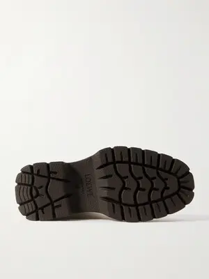 Loewe Bobby Cutout Suede Boots - Brown