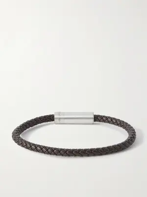 Le Gramme 7g Leather And Sterling Silver Bracelet