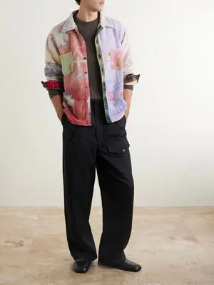GALLERY DEPT. Marley Retouche Distressed Patchwork Checked Cotton-blend Shirt