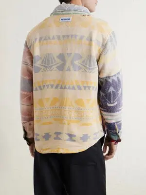GALLERY DEPT. Marley Retouche Distressed Patchwork Checked Cotton-blend Shirt