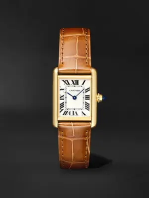 CARTIER Tank Louis 22mm 18-karat And Alligator Strap Watch - Gold
