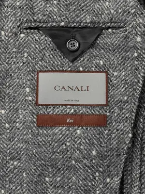 Canali Kei Herringbone Wool-blend Blazer