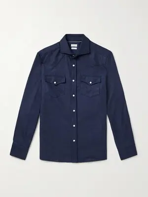 Men's Brunello Cucinelli Blue Shirts