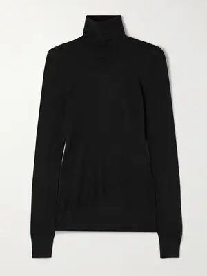 TOTEME Wool And Silk-blend Turtleneck Sweater