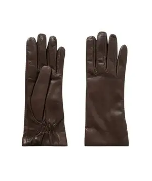TOTÊME Leather Gloves - Brown