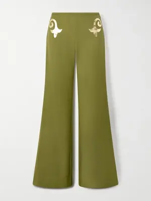 Themis Z Sirin Crepe Flared Pants