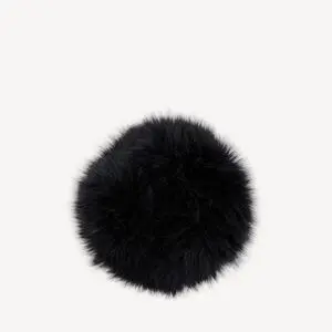 Balenciaga Faux Fur Oversized Scrunchie - Black