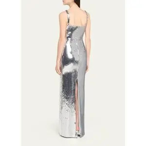 Alex Perry Sleeveless Sequined Gown