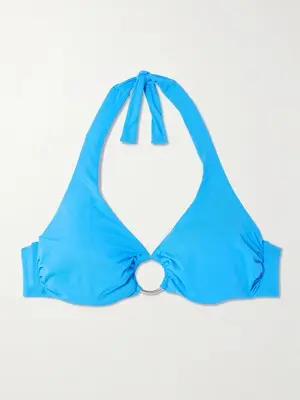 Melissa Odabash Brussels Embellished Underwired Bikini Top - Blue