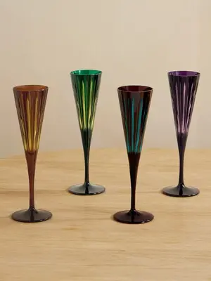 L'Objet Prism Set Of Four Champagne Flutes - Multi