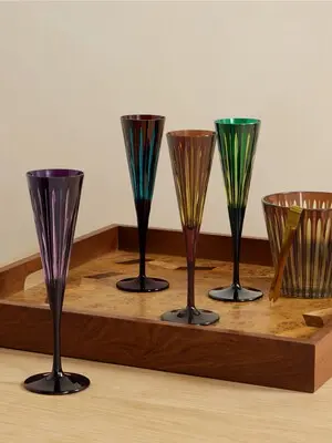 L'Objet Prism Set Of Four Champagne Flutes - Multi