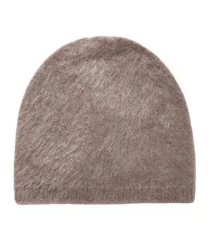 LISA YANG Brushed Cashmere Beanie - Neutrals
