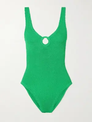 Hunza G Coverage Celine Original Crinkle Swimsuit - Green