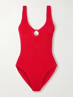 Hunza G Coverage Celine Original Crinkle Swimsuit - Red
